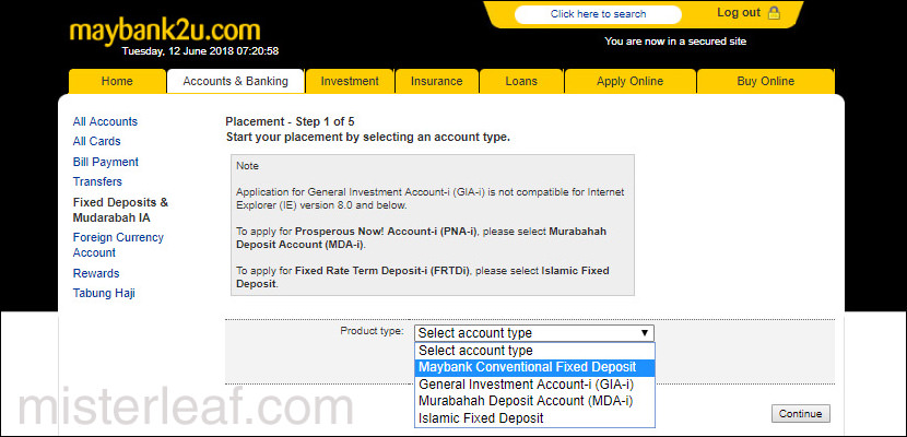如何上网存放定期存款 Maybank2U eFixed Deposit | MisterLeaf